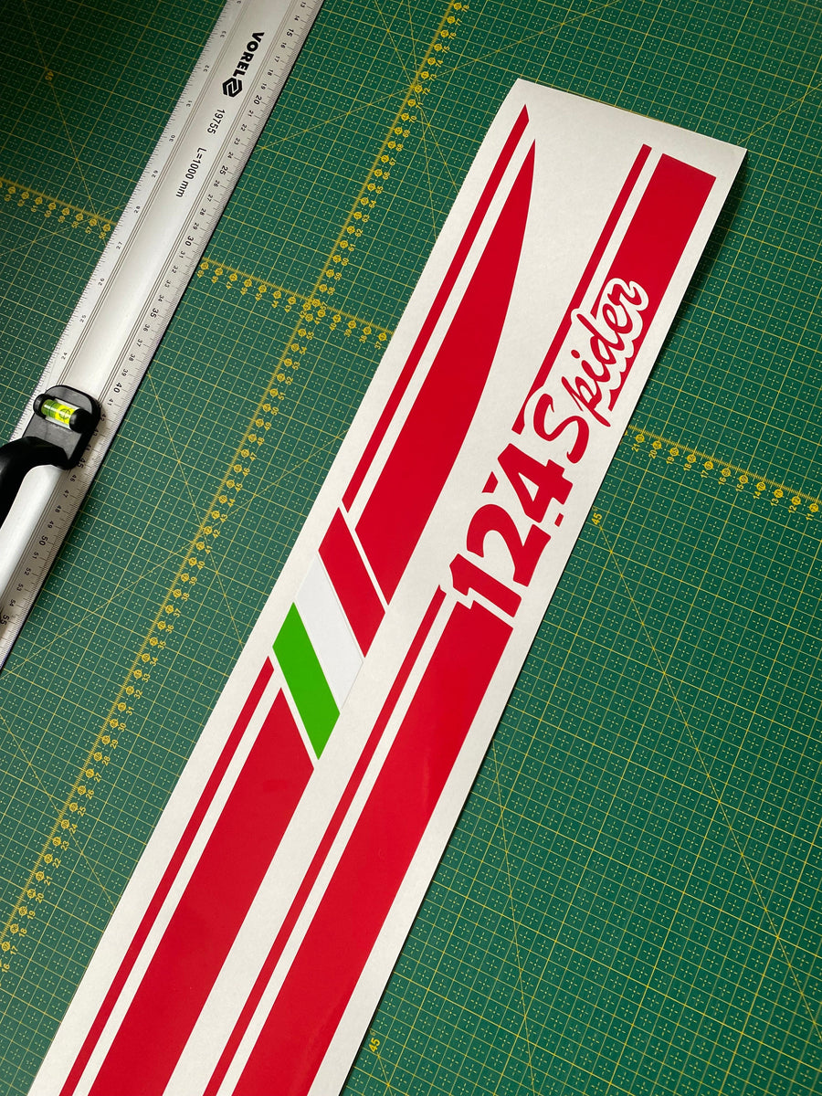 Italian Design Decal Sticker Stripe Stickers Compatible with Fiat Spid ...