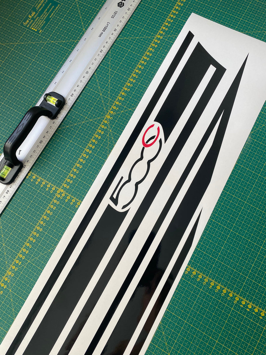 Italian Classic Design Custom Racing Stickers kit for Fiat Abarth 500 ...