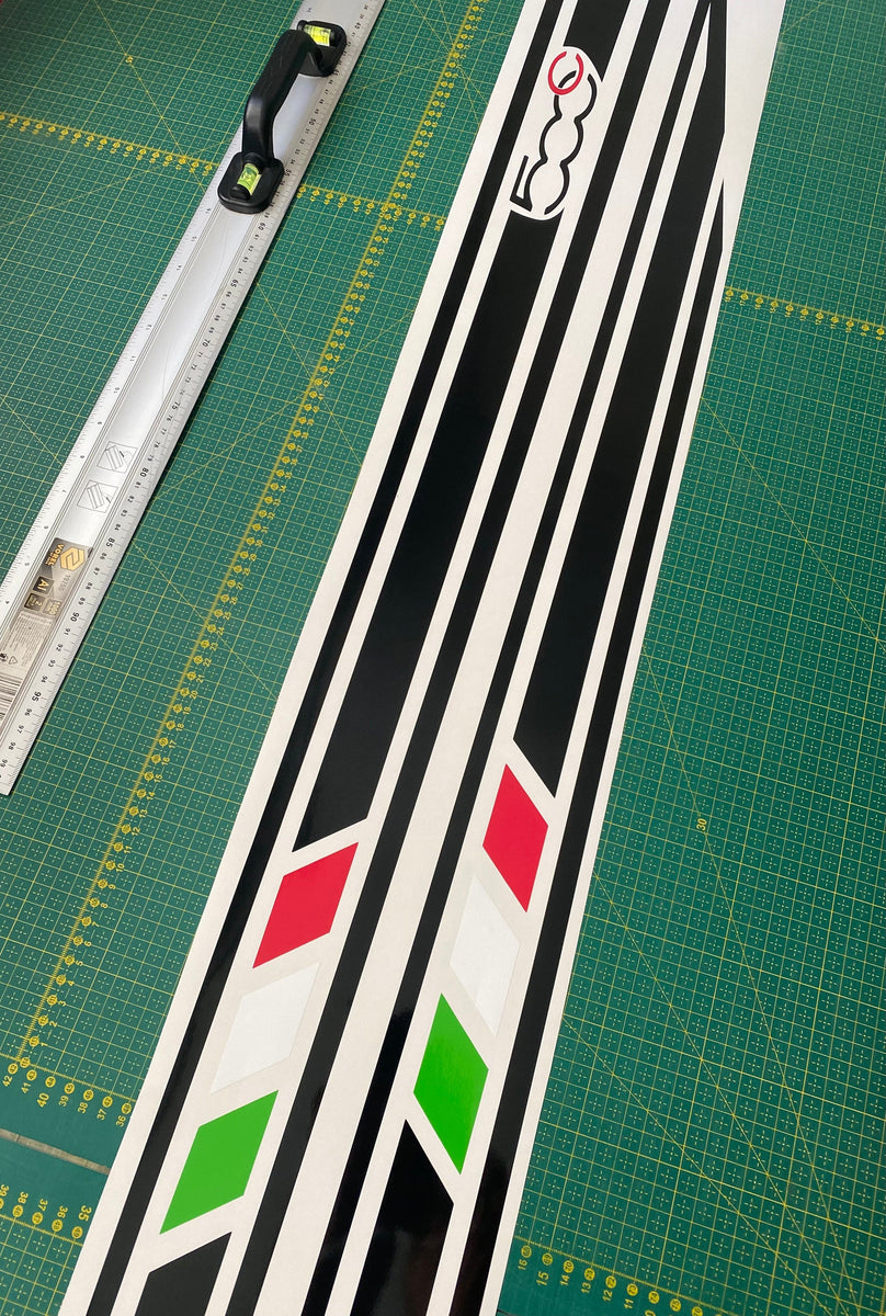 Italian Classic Design Custom Racing Stickers kit for Fiat Abarth 500 ...