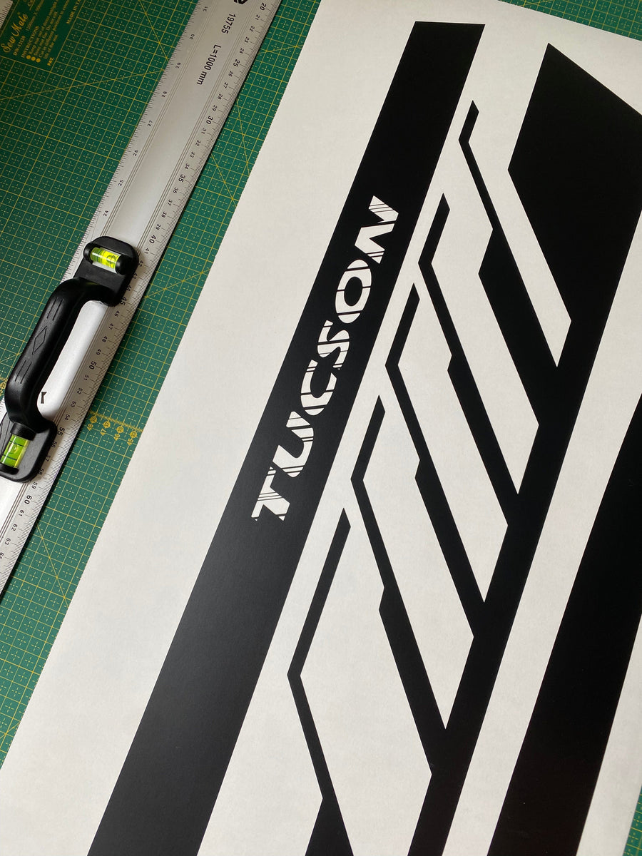 Premium Vinyl sticker Compatible with for Hyundai Tucson Car Styling d ...