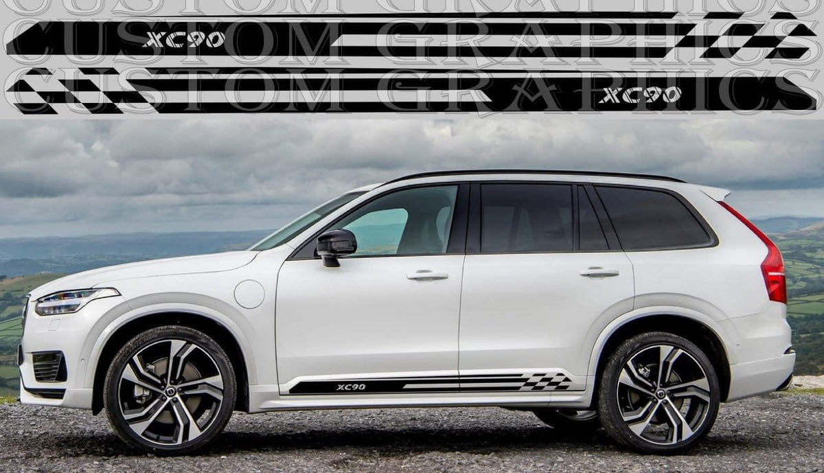 Premium Vinyl Sticker Racing Stripes Compatible With Volvo XC90 new De ...
