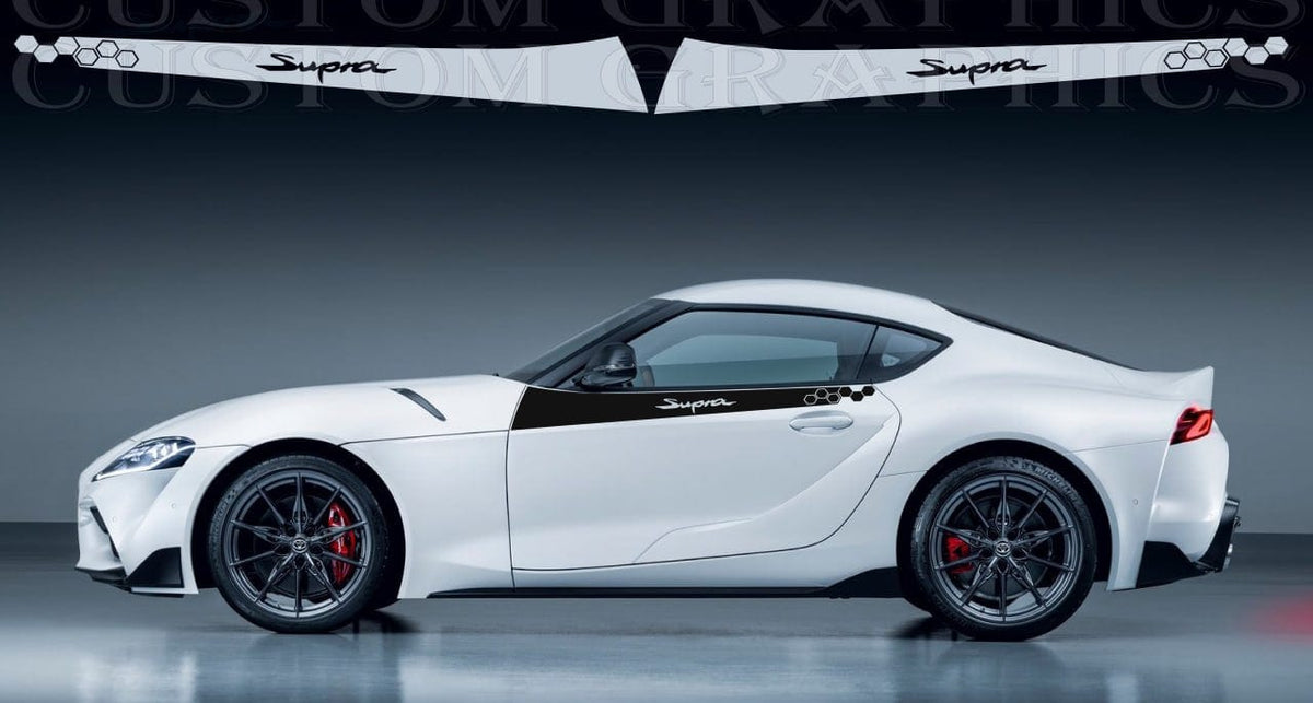Premium Vinyl Sticker Compatible With Toyota Supra Honey Style Design ...