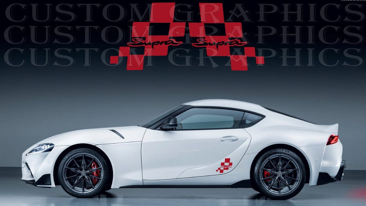 Premium Vinyl Sticker Compatible With Toyota Supra Sports Design ...