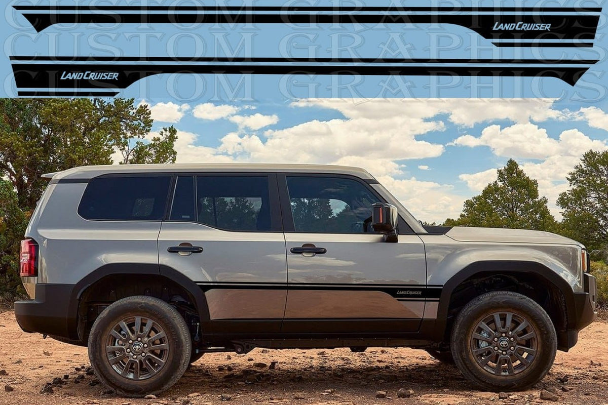 Premium Vinyl Sticker Compatible With Toyota Land Cruiser Classic Desi ...