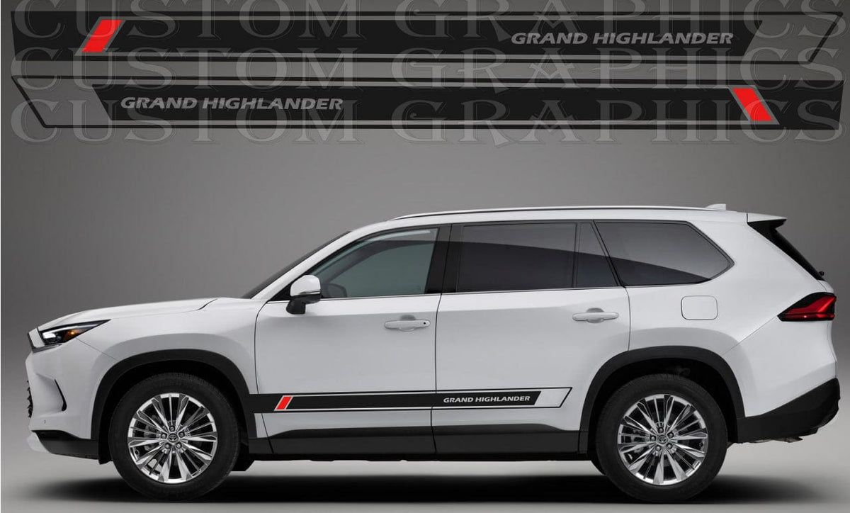 2 Color Crazy Line Design Vinyl Stripes Toyota Highlander – Brothers ...