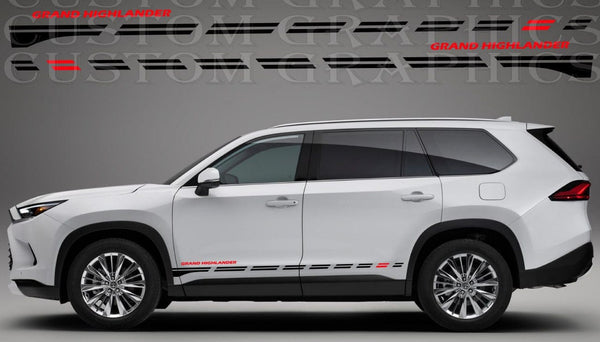 2 Color Crazy Line Design Vinyl Stripes Toyota Highlander – Brothers ...