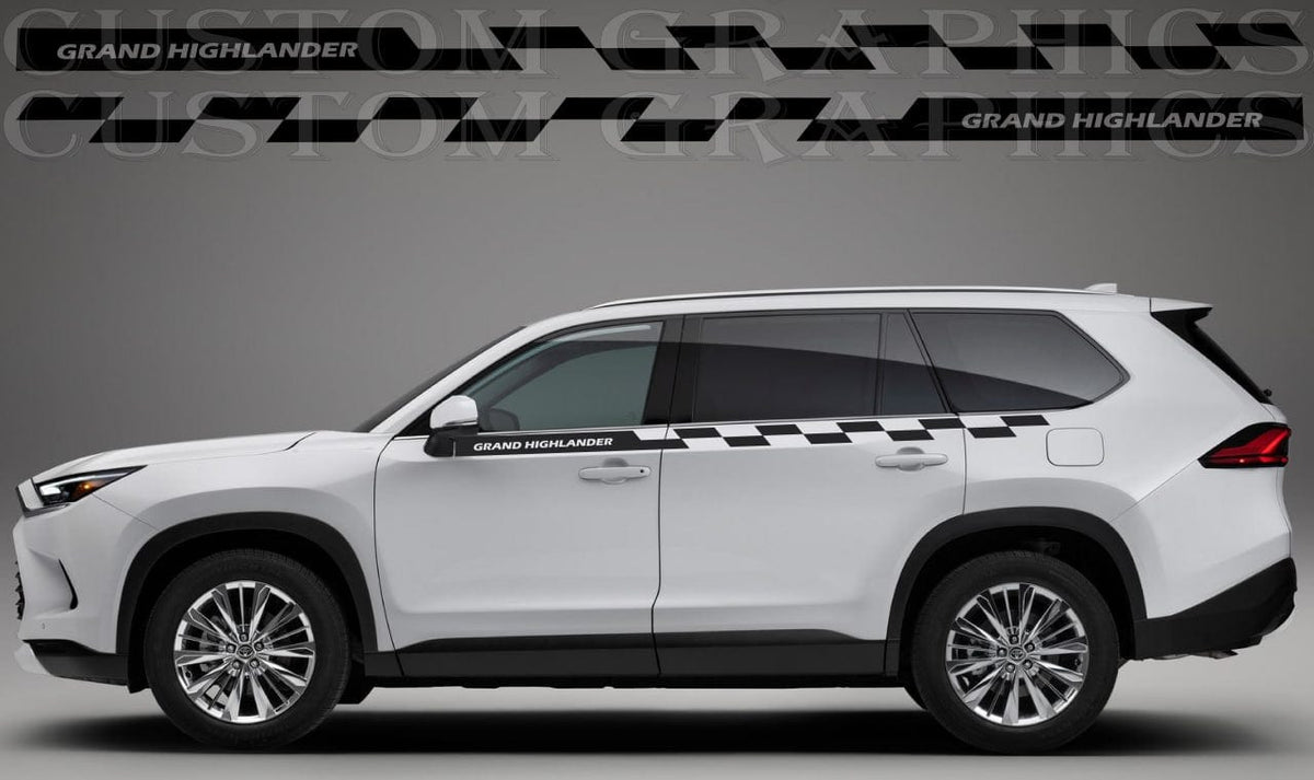 2 Color Crazy Line Design Vinyl Stripes Toyota Highlander – Brothers ...