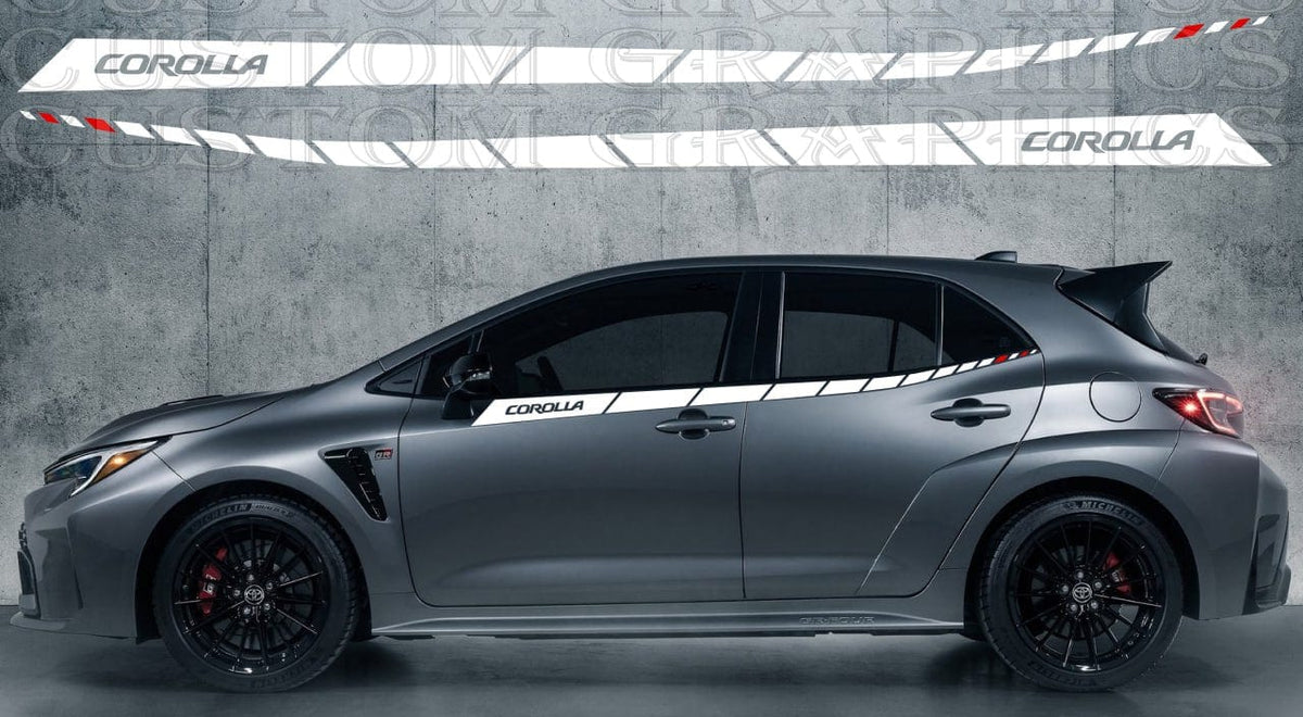 2 color Logo Design Vinyl Stripes Toyota Corolla Cross 2022 – Brothers ...