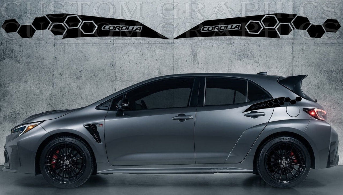 2 color Logo Design Vinyl Stripes Toyota Corolla Cross 2022 – Brothers ...