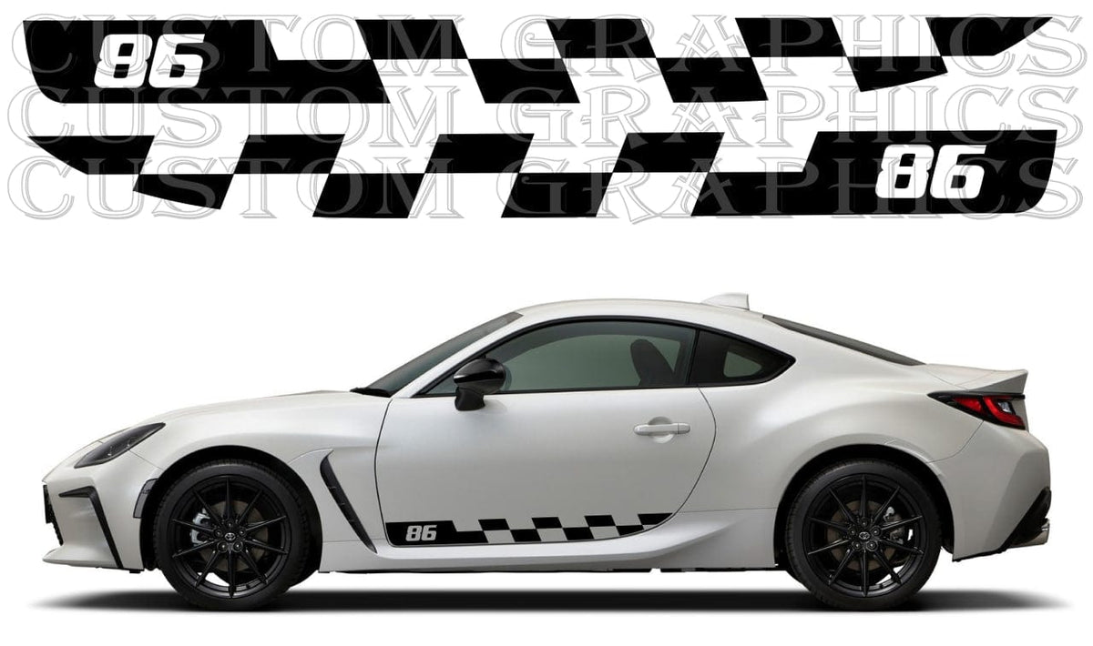 Premium Vinyl Sticker Compatible With Toyota GR 86 Style Design ...
