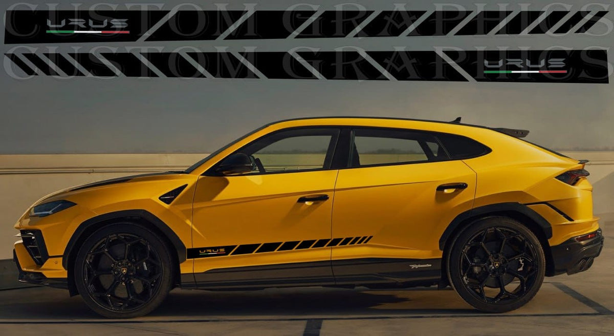 Premium Vinyl Sticker Compatible With Lamborghini Urus Unique Line Ita ...
