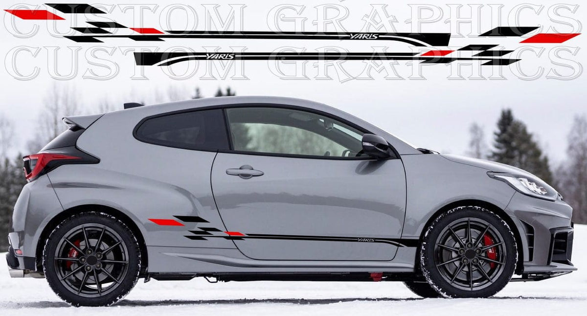 Premium Vinyl Sticker Compatible With Toyota Yaris Best New Design 2 d ...