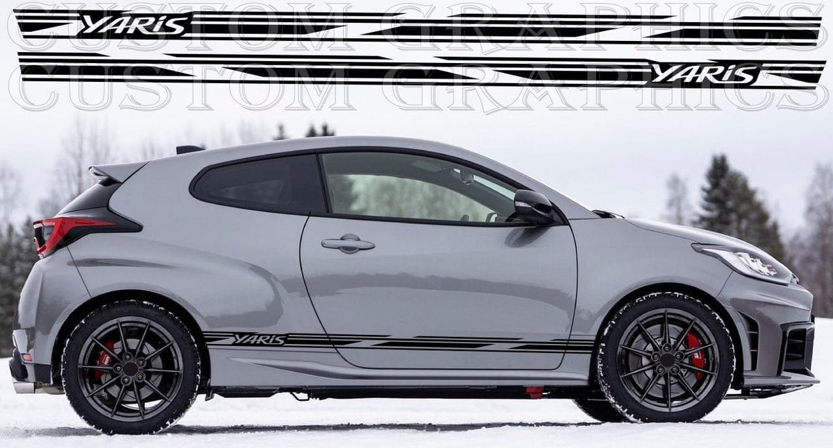 Premium Vinyl Sticker Compatible With Toyota Yaris Unique Line Design ...