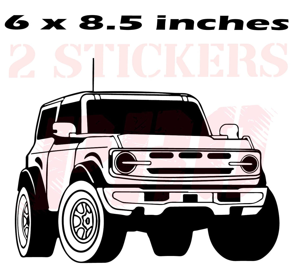 Stickers Ford Bronco Car Interior Table Decal Man Gifts wall decals ...