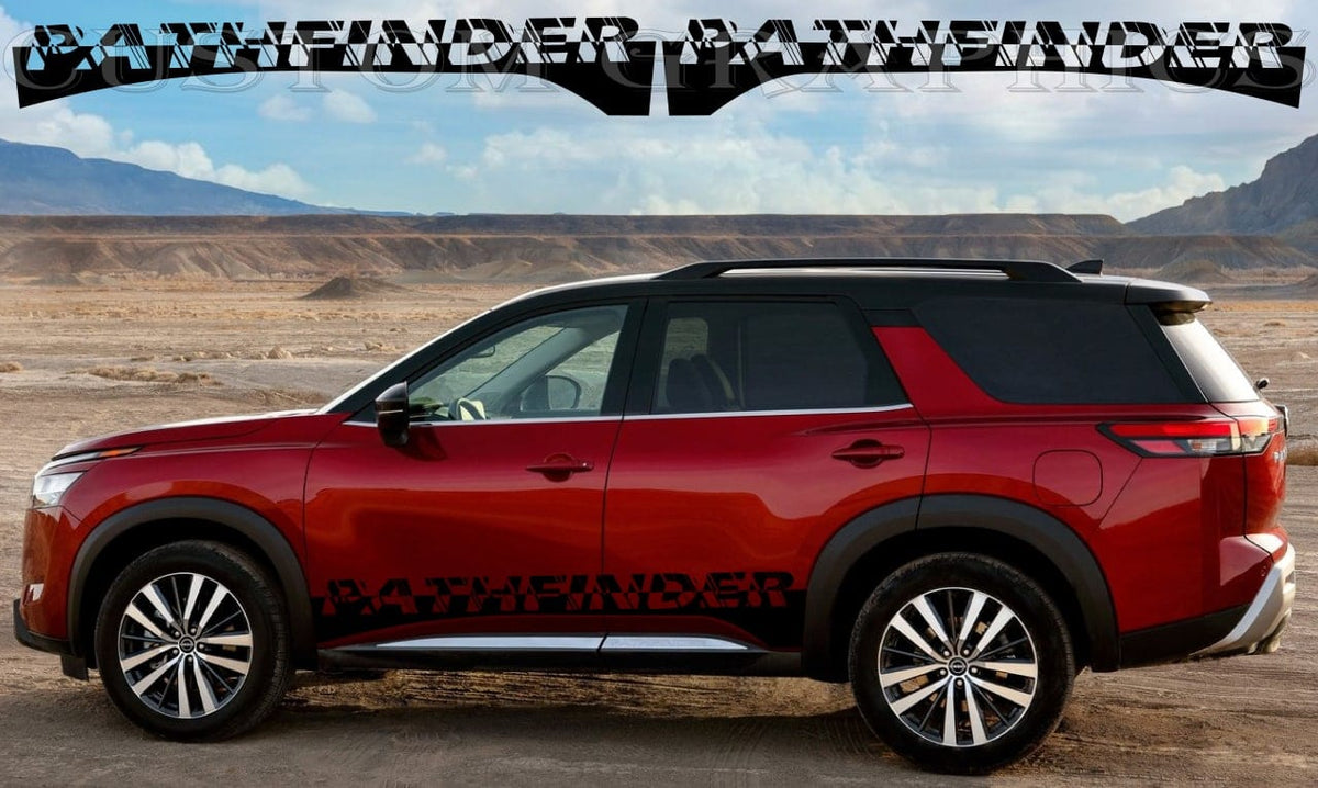 New Graphic compatible with Nissan Pathfinder Car Sticker Name Design ...