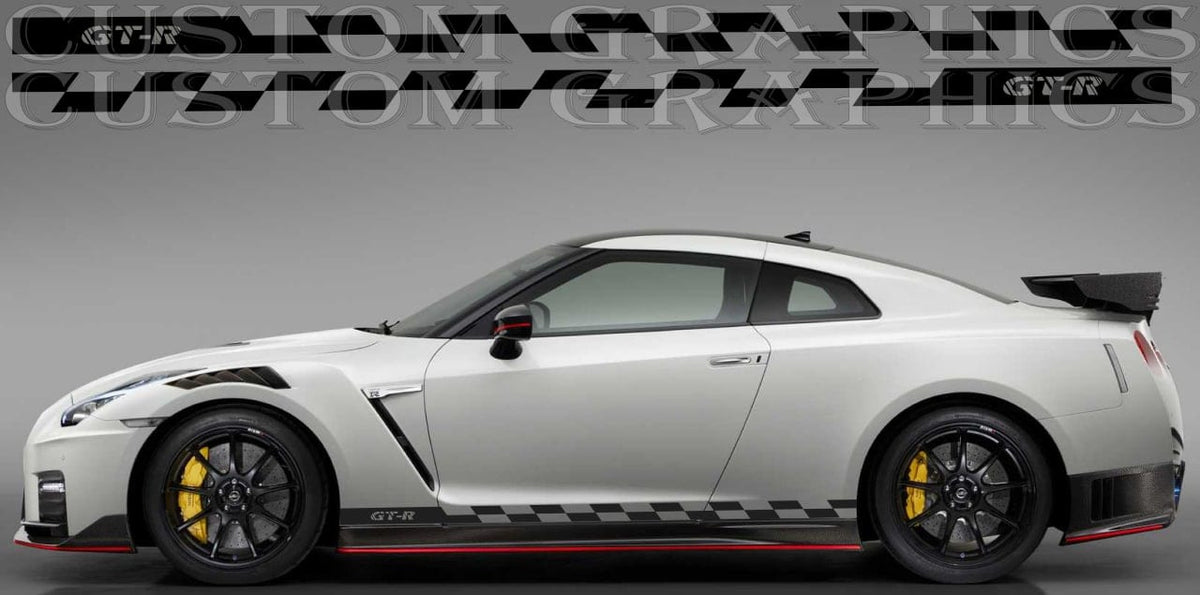 Decal Sticker Vinyl Side Racing Stripes for Nissan GT-R Figure Design ...