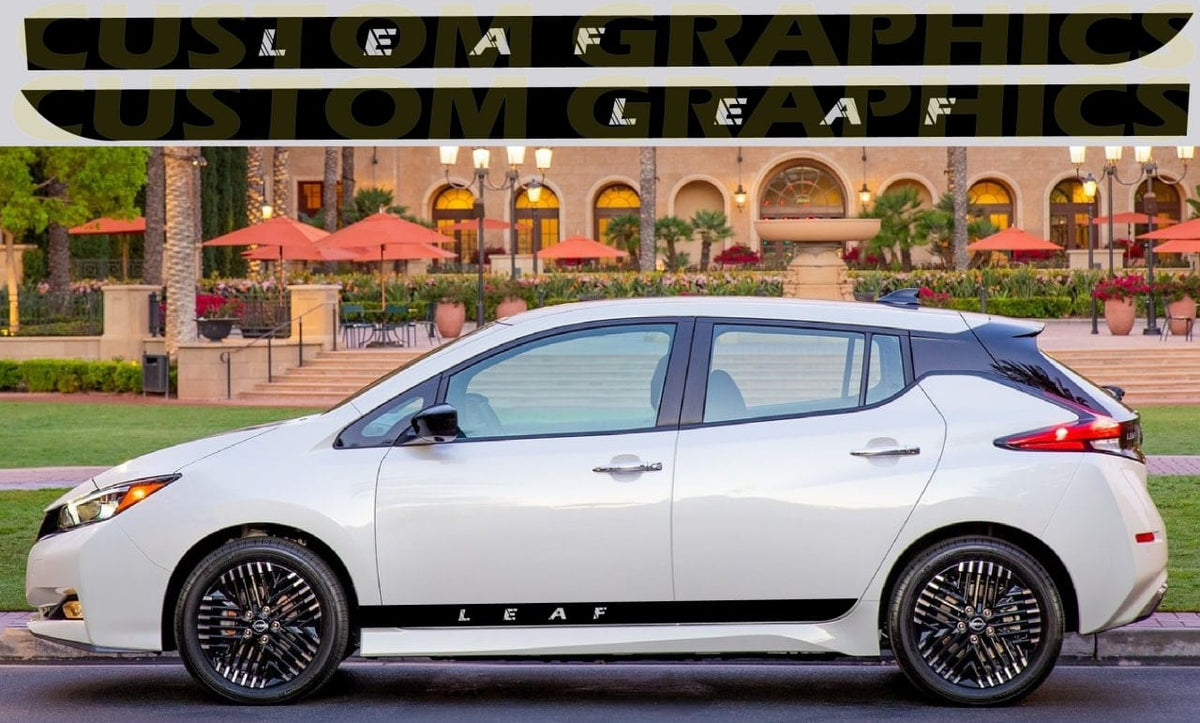 2x Decal Sticker Vinyl Side Racing Stripes for Nissan Leaf Classic Des ...