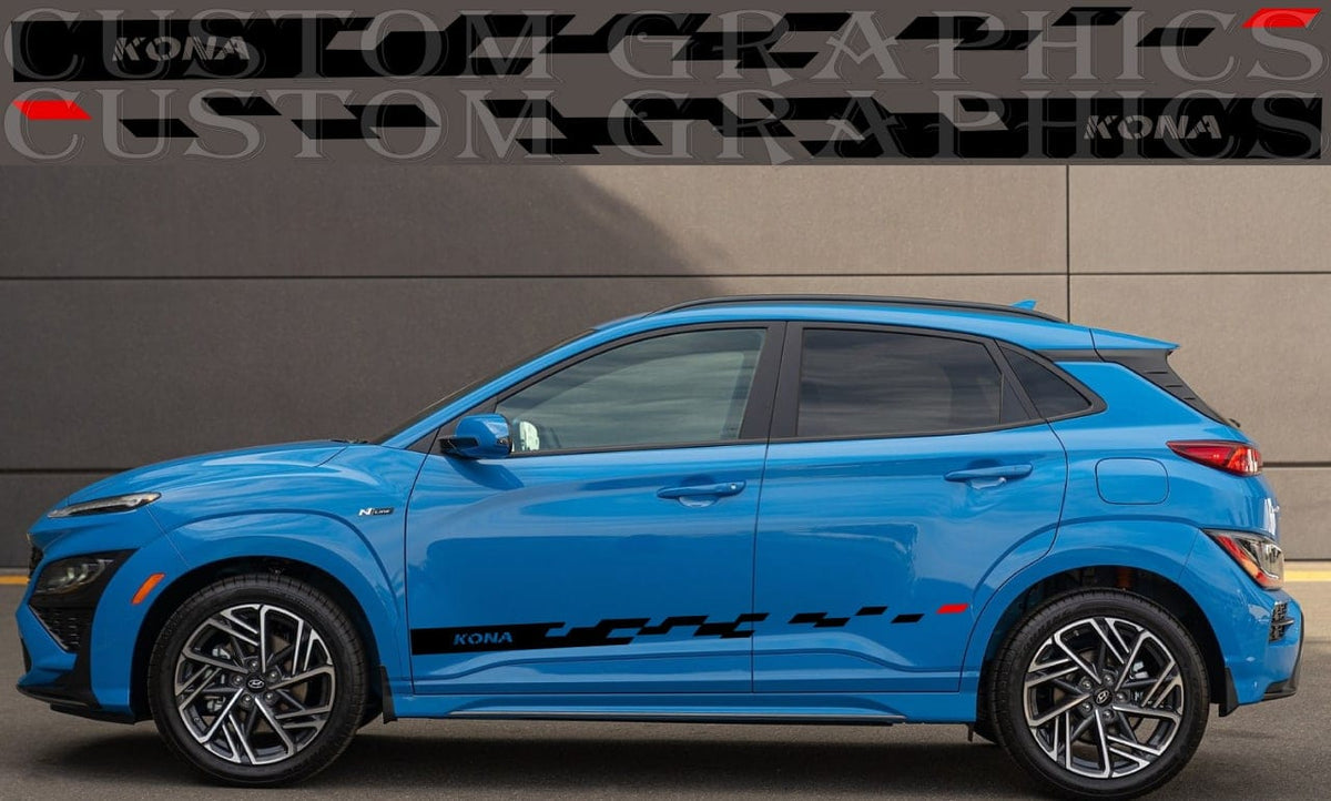 Sticker Compatible with Hyundai Kona Decal Vinyl Racing Stripes ...