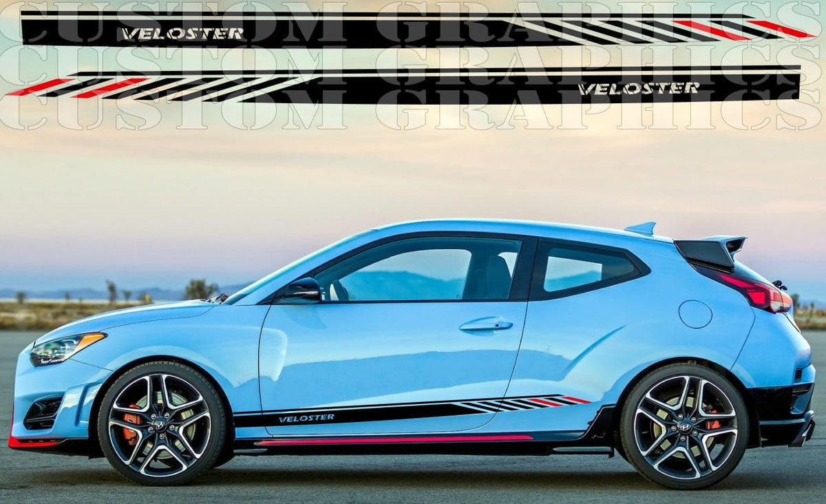 Stripes Compatible with Hyundai Veloster New Unique Design Decal ...