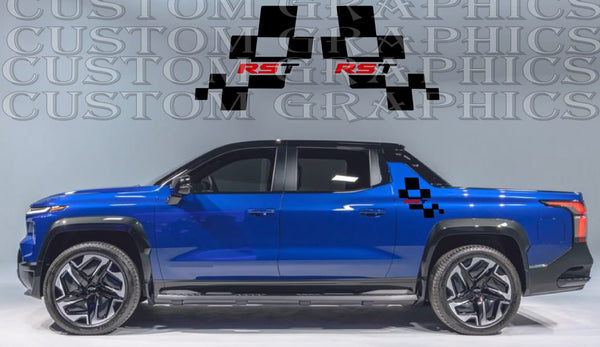 Sticker Compatible With Chevrolet Silverado EV RST Rear New Design ...