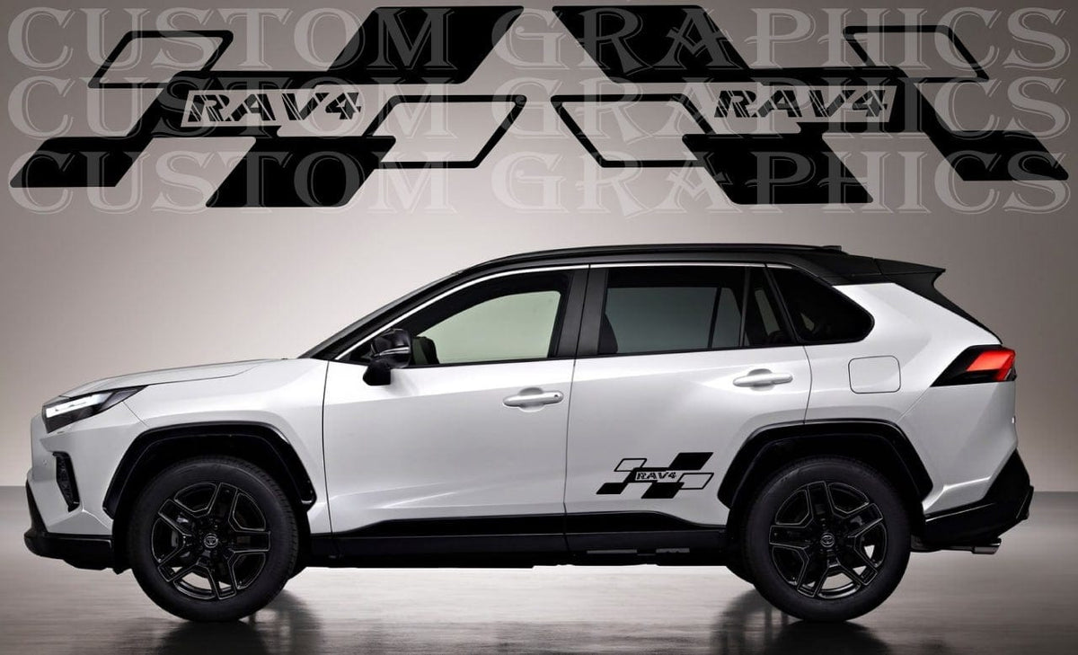 Rear Design Decals Stickers Racing Stripes Compatible with Toyota Rav4 ...