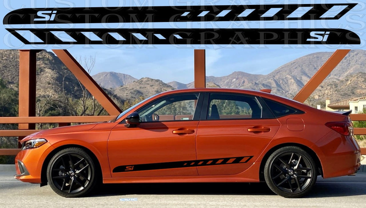 New Stickers Compatible With Honda Civic Si Best Design Body Kit ...