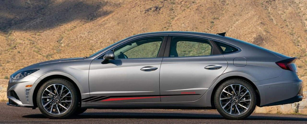 2 color Best Design Decal Sticker Vinyl Side Racing Stripes for Hyunda ...