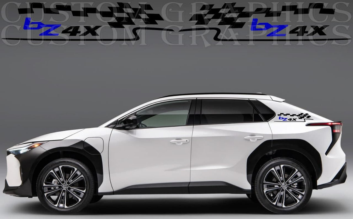 2 color Unique Design Vinyl Stripes Compatible With Toyota BZ4X 2022 ...
