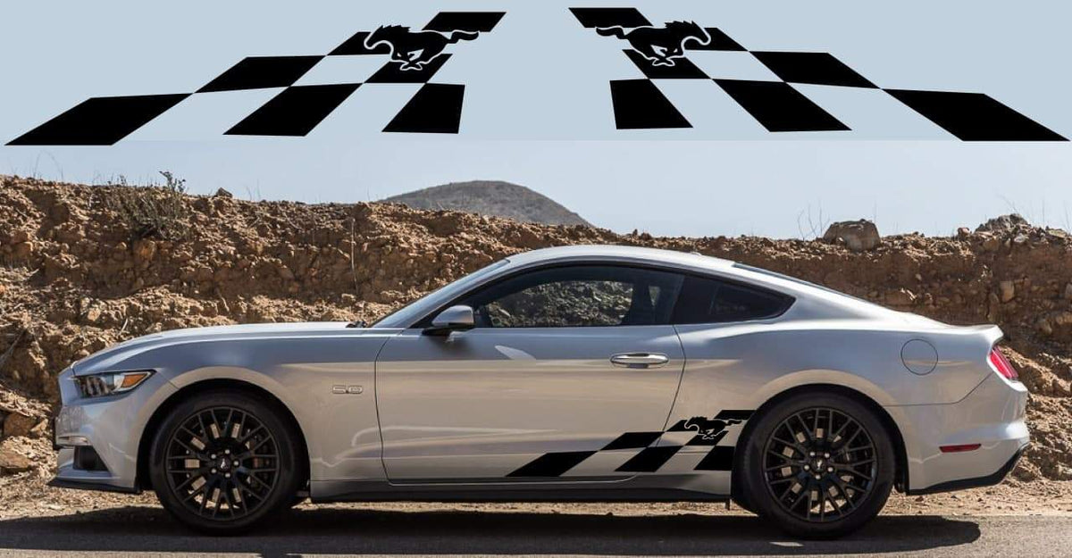 2x Finish Graphics Racing Line Sticker Special Made For Ford Mustang ...