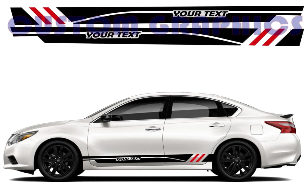 All Doors 2 color graphic universal sticker decal Kit for Car Any Vehi ...