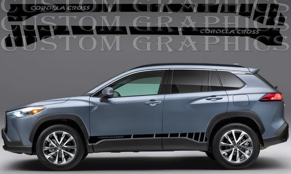 Block Classic Design Vinyl Stripes Toyota Corolla Cross – Brothers Graphics