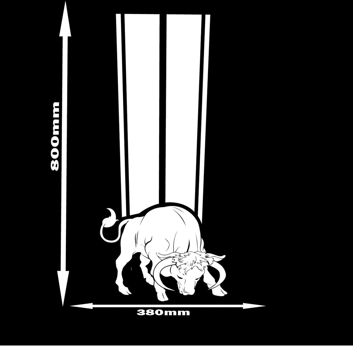 BULL Design vinyl | UNIVERSAL HOOD stickers | graphics hood stickers ...