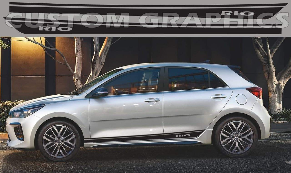 Classic Design Decal Sticker Vinyl Side Racing Stripes Compatible with ...