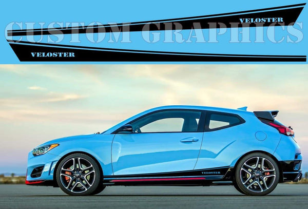 Classic Design Decal Sticker Vinyl Side Racing Stripes for Hyundai Vel ...