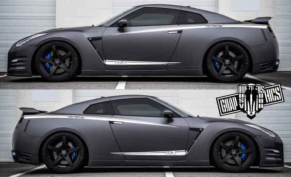 Custom Decal Sticker Vinyl Side Racing Stripes for Nissan GT-R ...