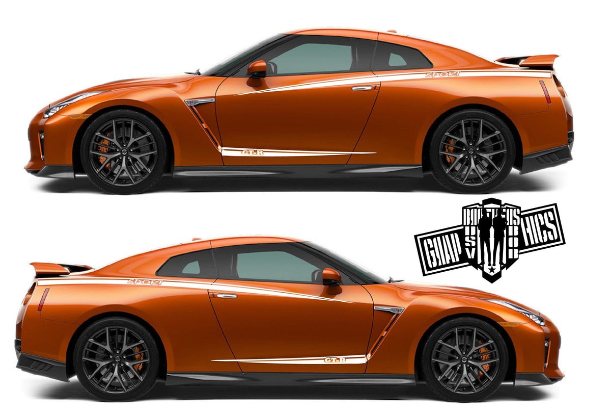 Premium Hood Stickers Compatible With Nissan GT-R GTR Sport Racing Lin ...