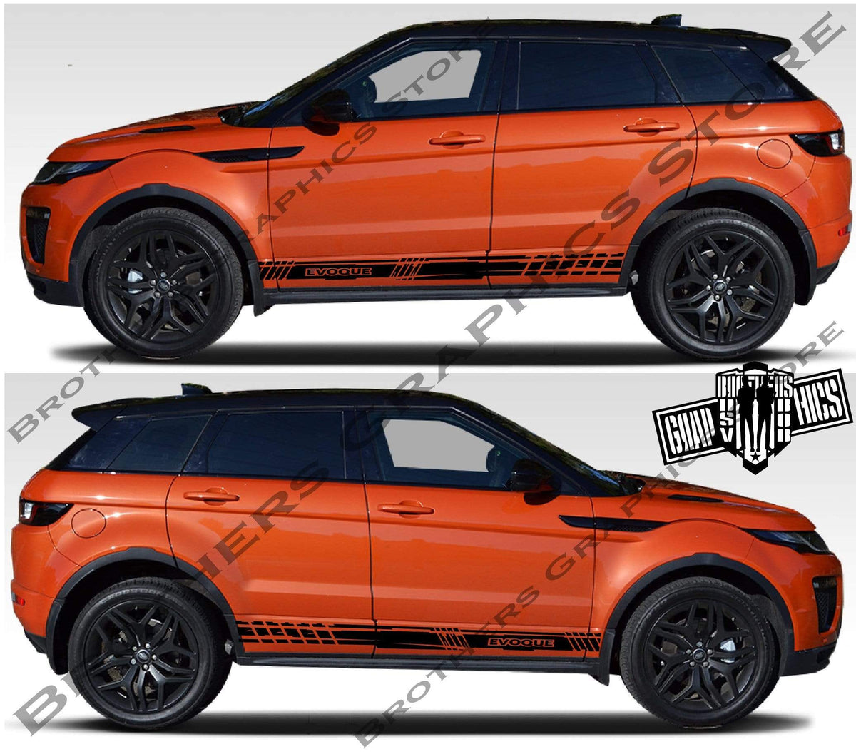 Custom Decal Sticker Vinyl Side Racing Stripes for Range Rover Evoque ...