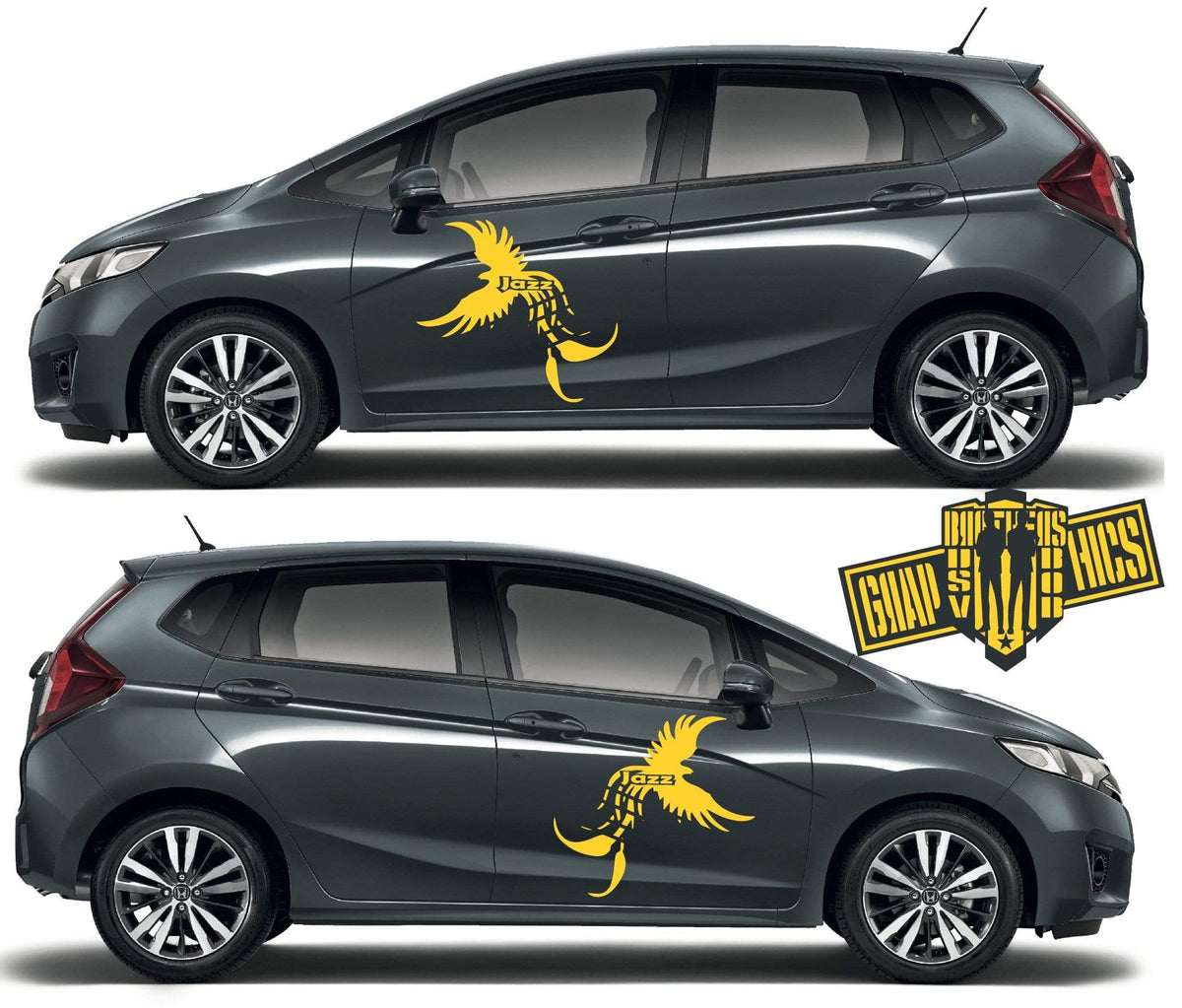 Custom Racing Graphics Sticker Car Vinyl Stripes Fit Honda Jazz ...
