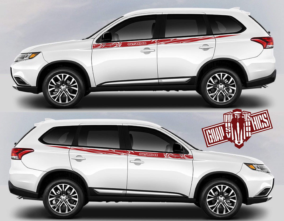 Outlander decals Mitsubishi Outlander decal Outlander stickers ...
