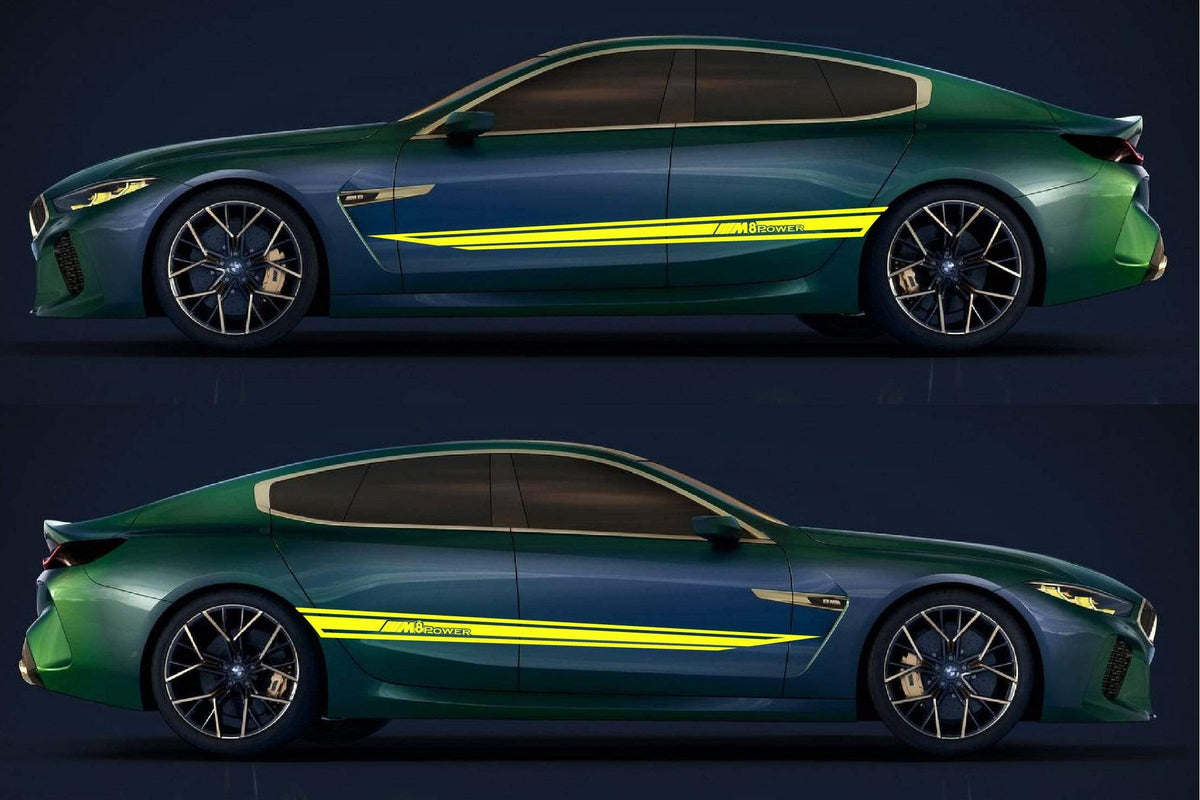 Racing Stripes For BMW M8 bmw m performance stripes – Brothers Graphics