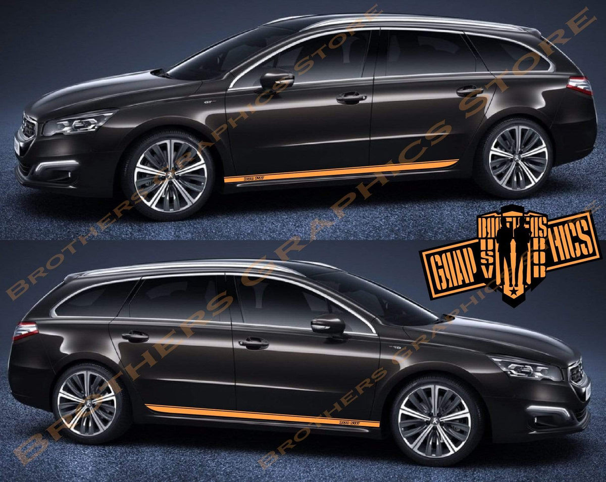 Decal Sticker Side Door Stripe Stickers For Peugeot 308 SW – Brothers ...