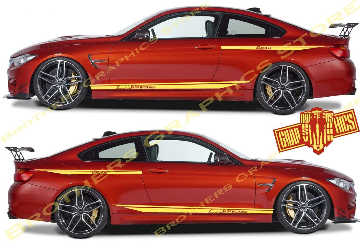 Decal Sticker Vinyl Side Racing Stripes for BMW M4 – Brothers Graphics