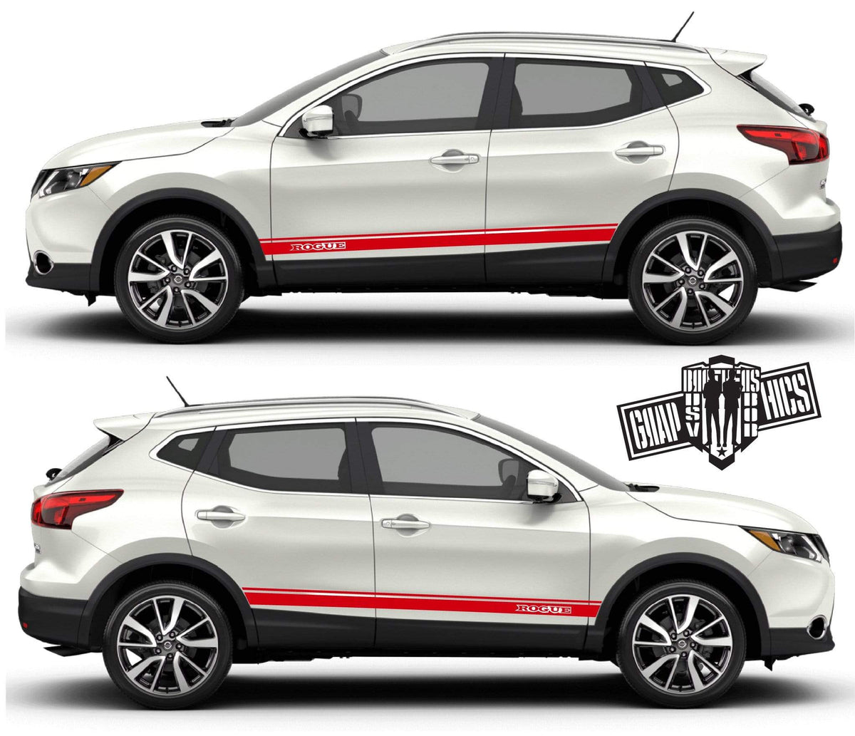 Decal Vinyl Racing Stripe Stickers For Nissan Rogue – Brothers Graphics