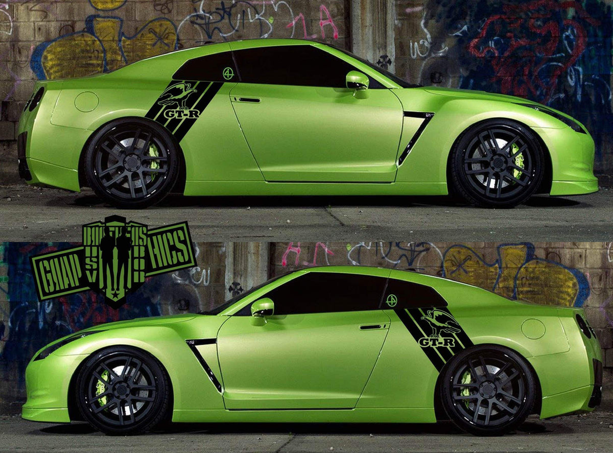 Premium Hood Stickers Compatible With Nissan GT-R GTR Sport Racing Sty ...