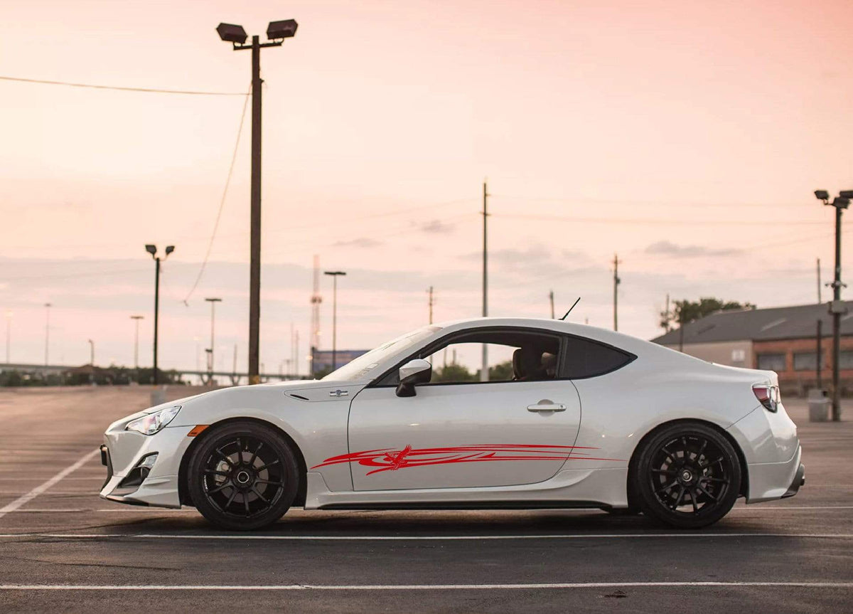 Premium Vinyl Stickers Compatible with Subaru BRZ Tribal Line Eagle Lo ...