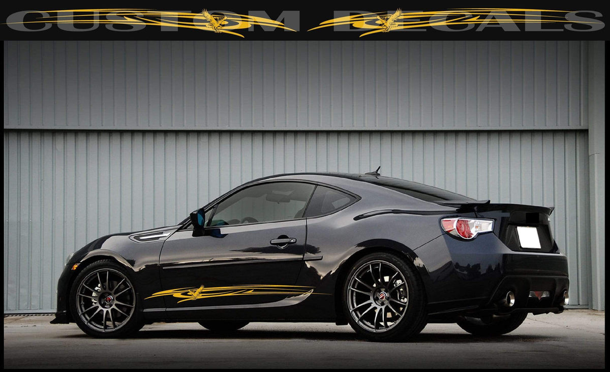 Premium Vinyl Stickers Compatible with Subaru BRZ Tribal Line Eagle Lo ...