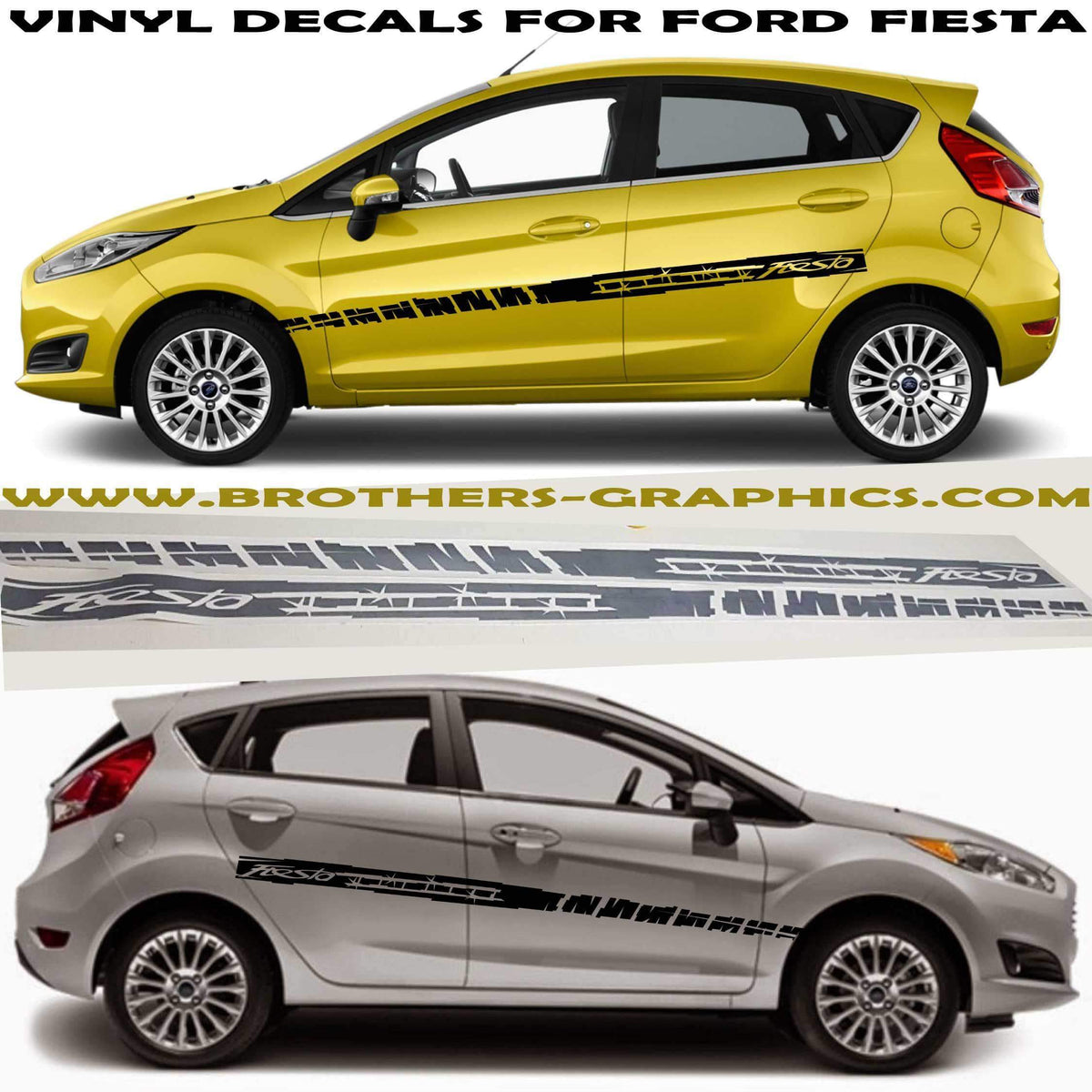 Fiesta st graphics Racing Decals For Ford Fiesta Fiesta st stripes ...