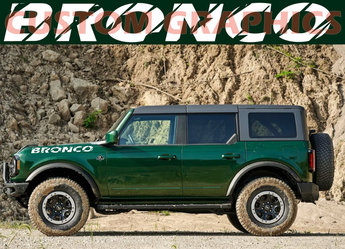 Front Logo Design Stickers Decals Vinyl Compatible With Ford Bronco ...