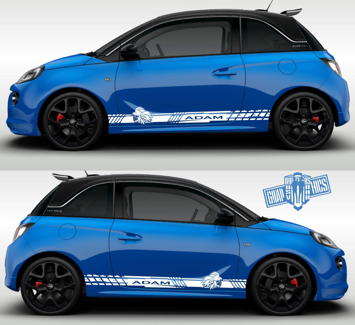 Graphics Racing Stripes For Opel Adam – Brothers Graphics