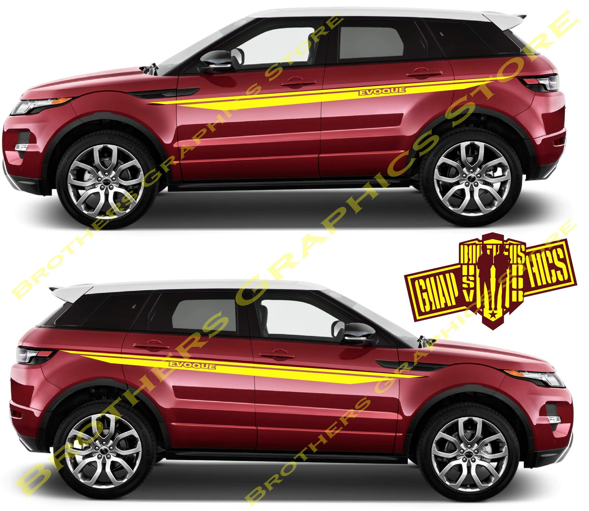 Graphics Sticker Car Side Vinyl Stripes For Range Rover Evoque ...
